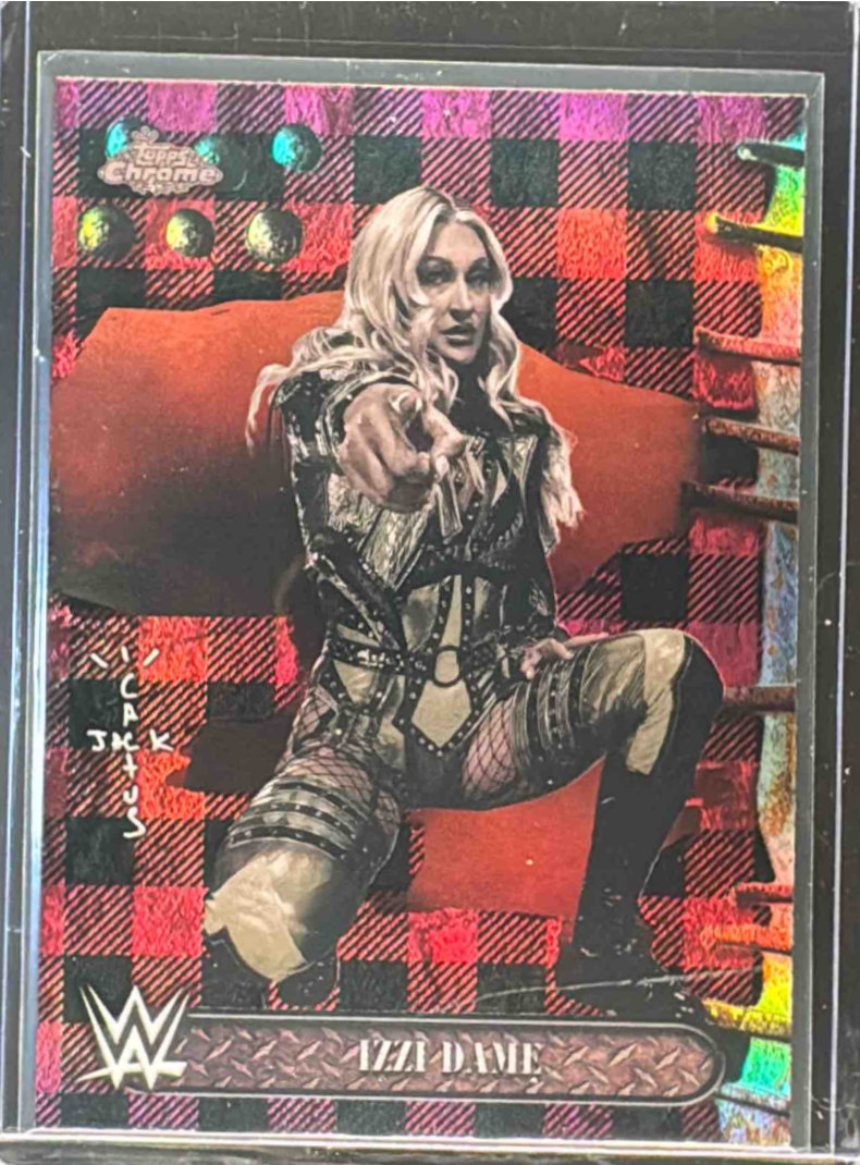 Izzi Dame 2025 Topps Chrome WWE x Cactus Jack #82 Red & Black Refractor ...
