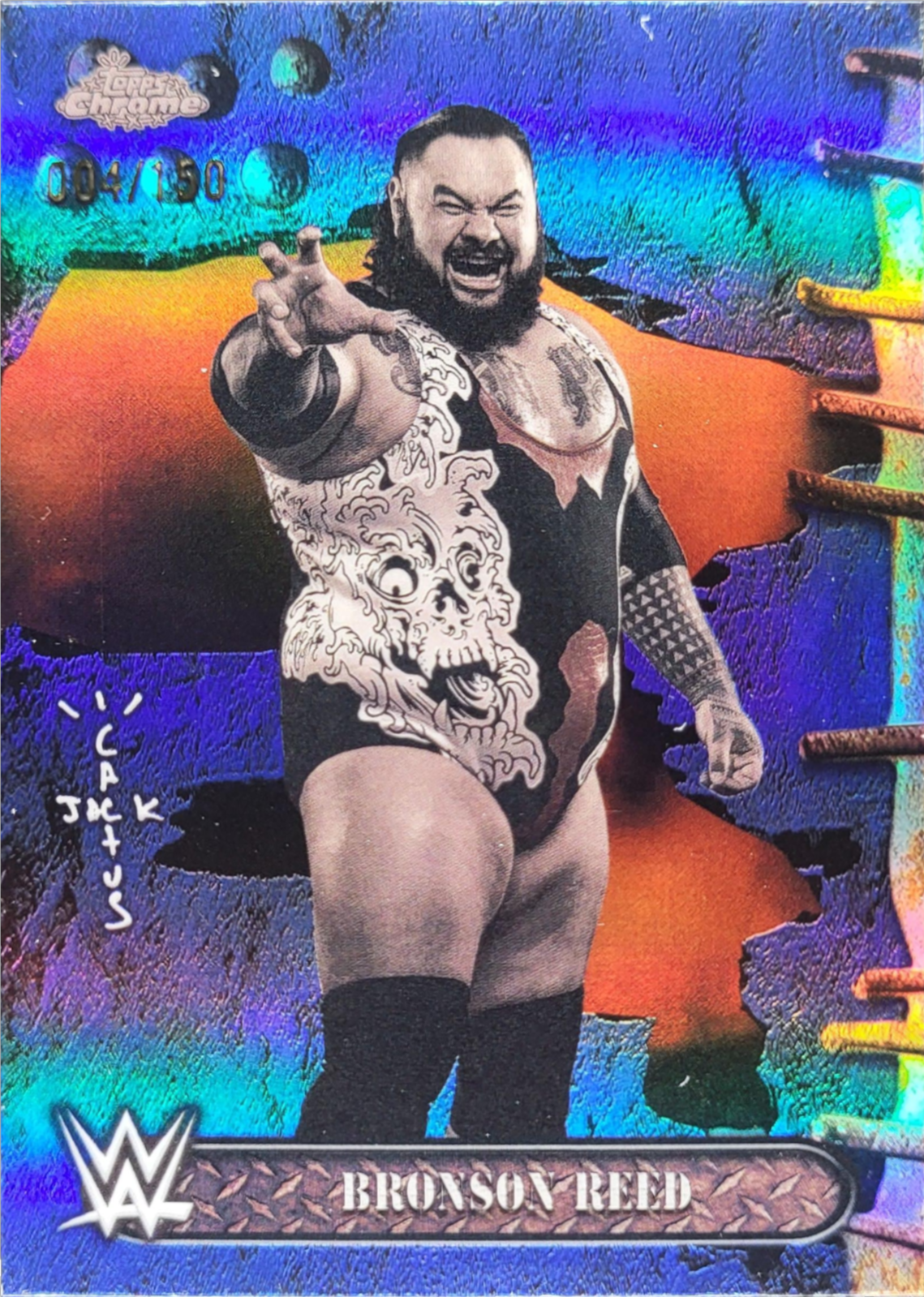 Bronson Reed 2025 Topps Chrome WWE x Cactus Jack #89 Blue Refractor /150 Price Guide - Sports ...