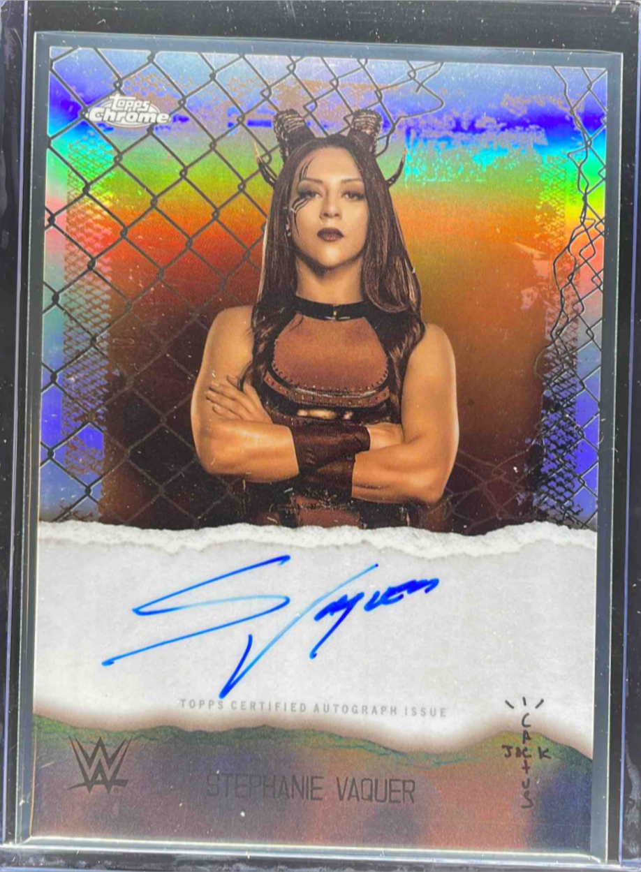 Stephanie Vaquer 2025 Topps Chrome WWE x Cactus Jack #AKA-SVR ...
