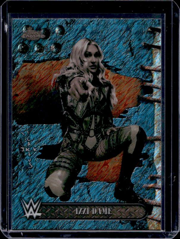 Izzi Dame 2025 Topps Chrome WWE x Cactus Jack #82 Aqua Shimmer ...