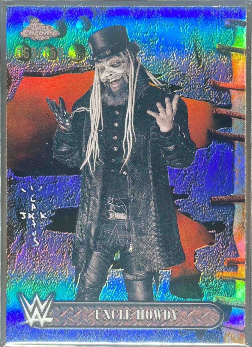 Uncle Howdy 2025 Topps Chrome WWE x Cactus Jack #28 Blue Refractor /150 ...