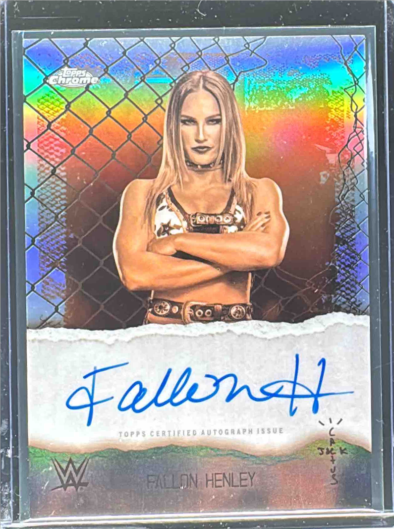 Fallon Henley 2025 Topps Chrome WWE x Cactus Jack #AKA-FHY Astroknights ...