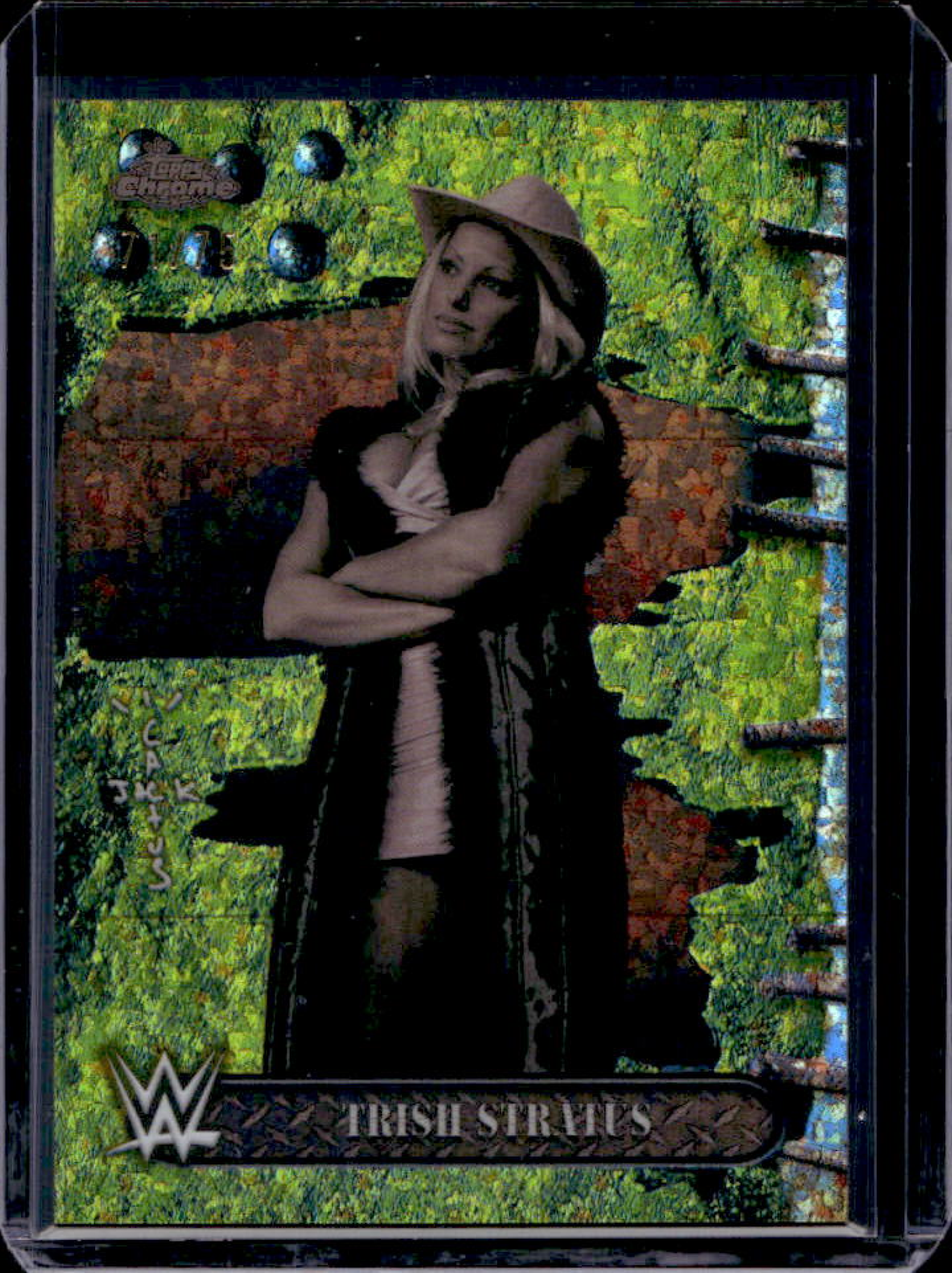 Trish Stratus 2025 Topps Chrome WWE x Cactus Jack #9 Yellow Mini ...