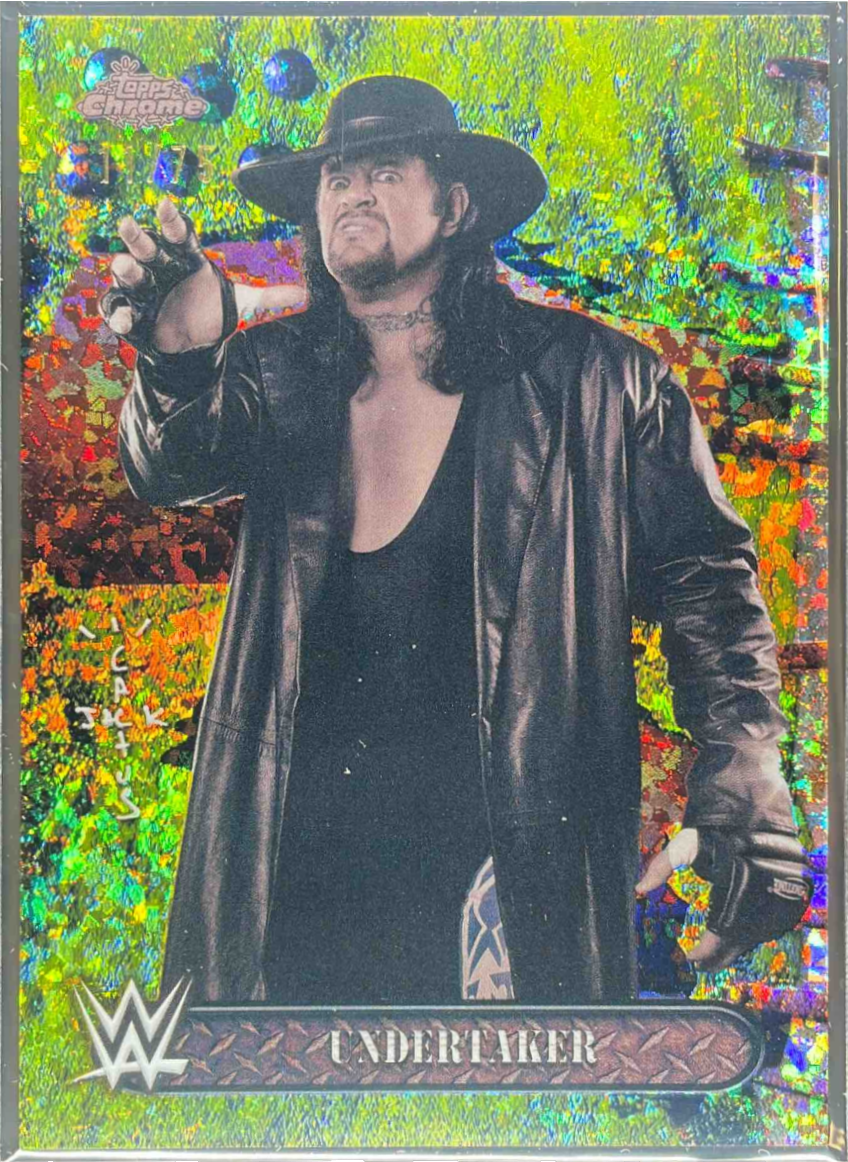 Undertaker 2025 Topps Chrome WWE x Cactus Jack #40 Yellow Mini Diamonds ...