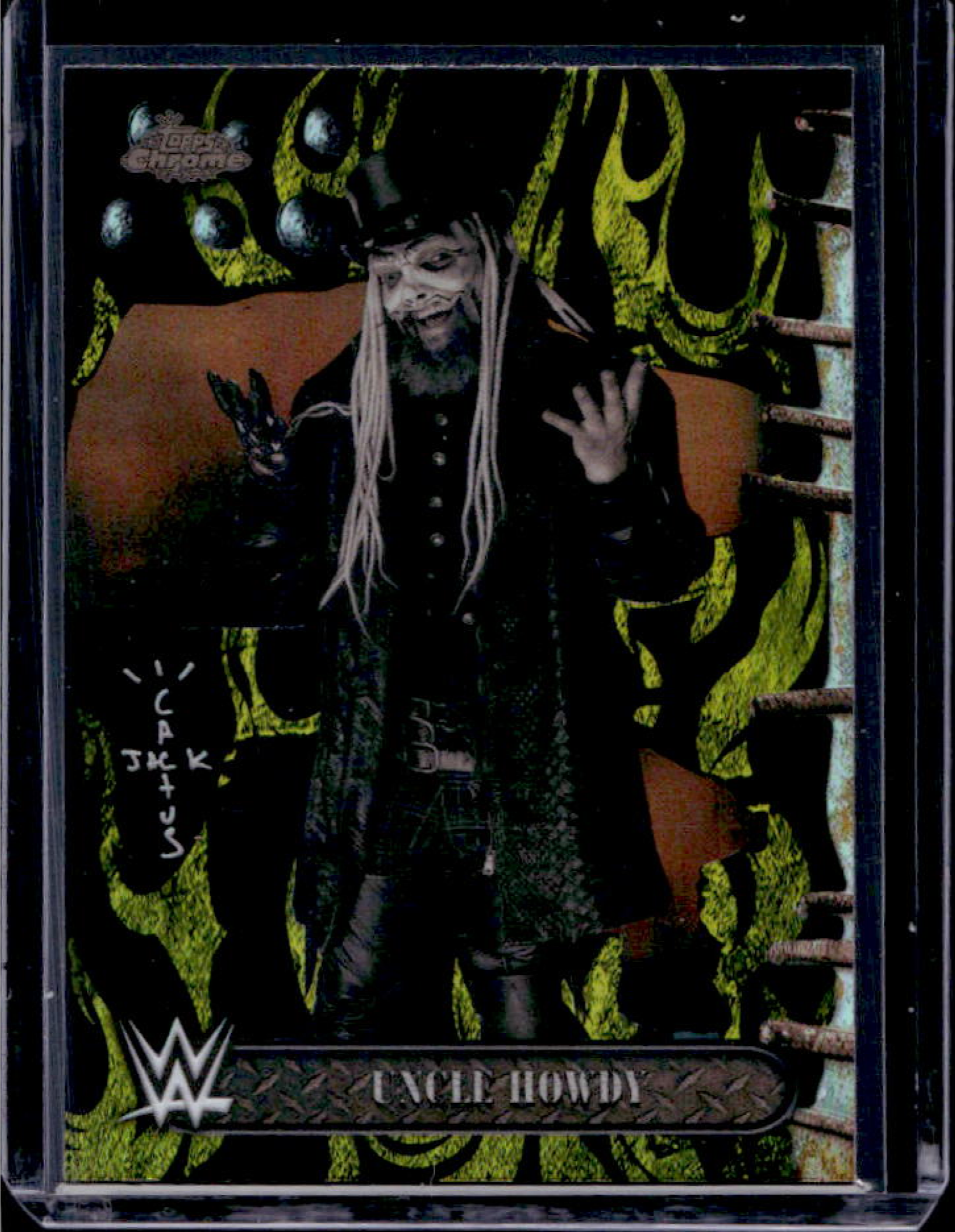 Uncle Howdy 2025 Topps Chrome WWE x Cactus Jack #28 Black & Yellow ...