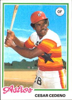 Cesar Cedeno 1978 Topps Burger King Houston Astros #18 Base Price Guide ...