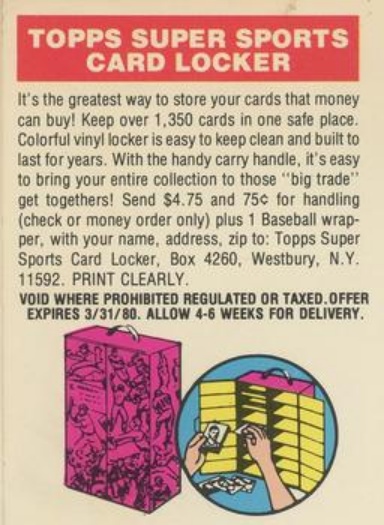Header Advertisement 1979 Topps Team Checklist Price Guide - Sports ...