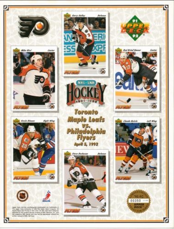 Garry Galley / Kevin Dineen / Mike Ricci / Rod Brind Amour / Steve ...