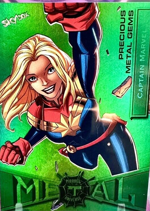 Captain Marvel 2021 Skybox Marvel Metal Universe Spider-Man #17 ...