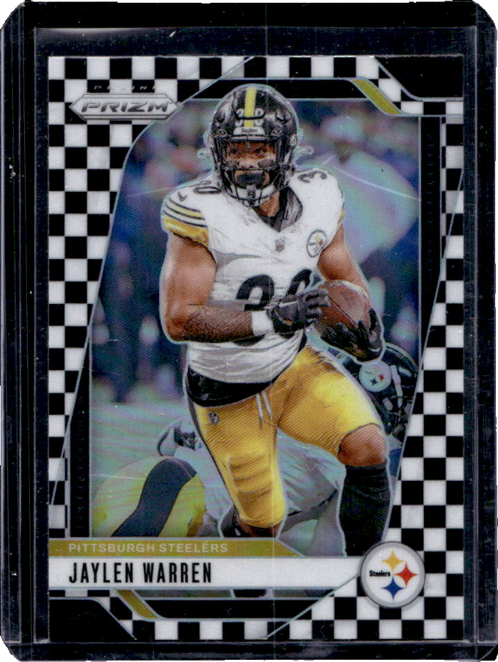 Jaylen Warren 2024 Prizm #242 Black & White Checker /(SSP) Price Guide ...