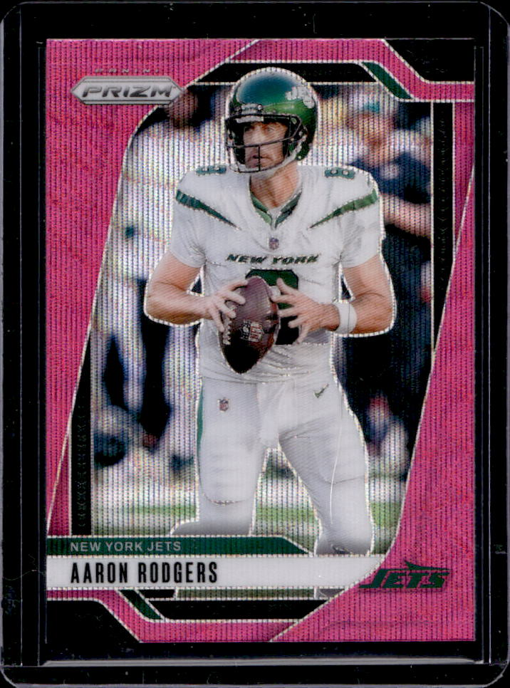 Aaron Rodgers 2024 Prizm 222 Pink Wave Price Guide Sports Card Investor