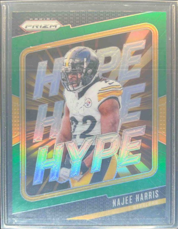 Najee Harris 2024 Prizm #6 Hype - Green Price Guide - Sports Card Investor