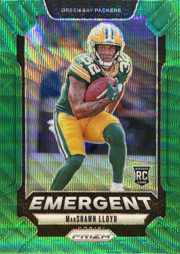 MarShawn Lloyd 2024 Prizm #18 Emergent - Green Wave Price Guide ...