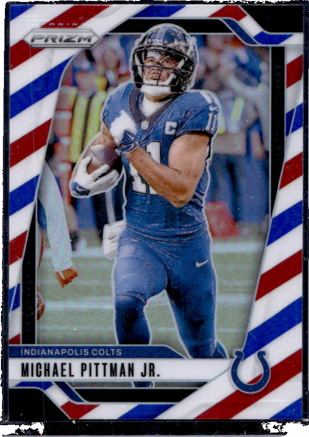 Michael Pittman 2024 Prizm #123 Red White Blue Price Guide - Sports ...