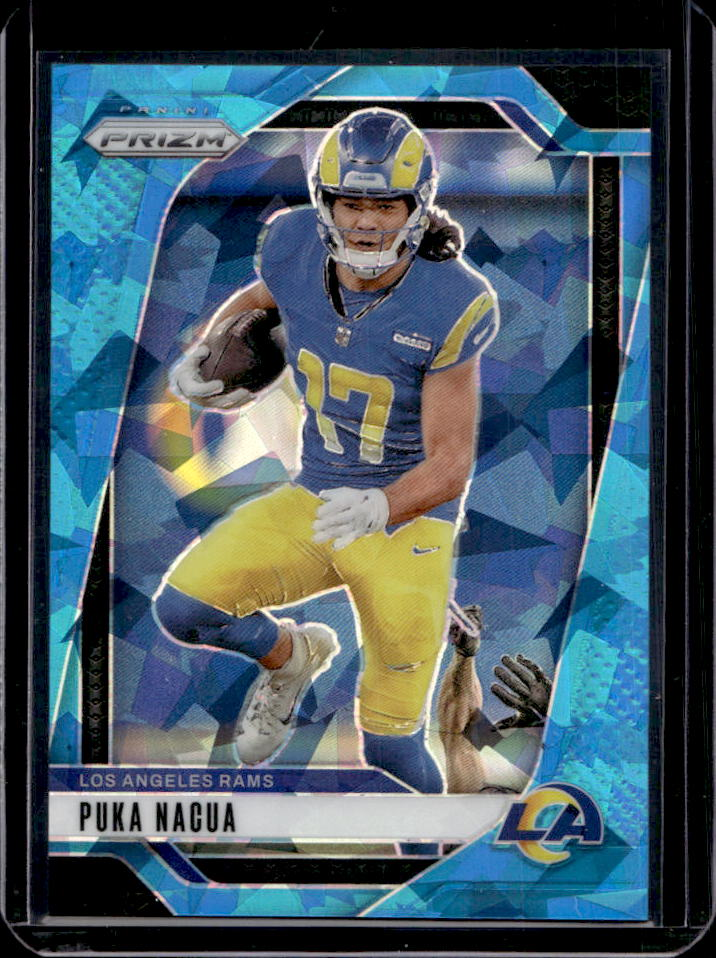Puka Nacua 2024 Prizm #168 Blue Ice /99 Price Guide - Sports Card Investor