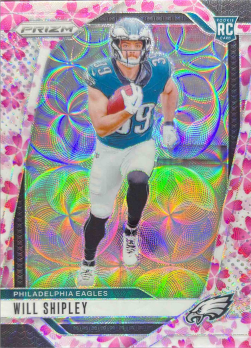 Will Shipley 2024 Prizm #397 Choice Cherry Blossom /15 Price Guide ...