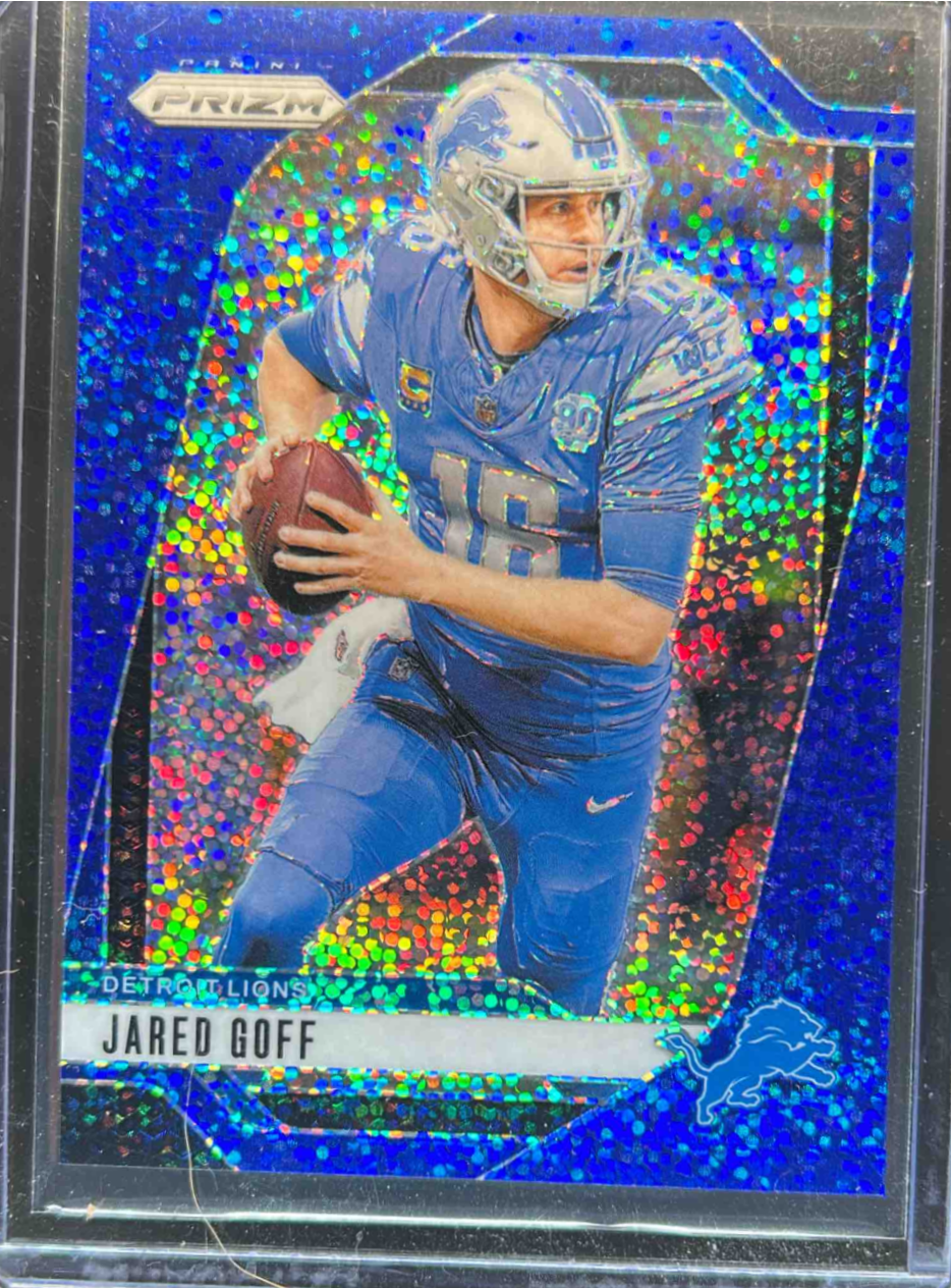 Jared Goff 2024 Prizm #92 Blue Sparkle /96 Price Guide - Sports Card ...