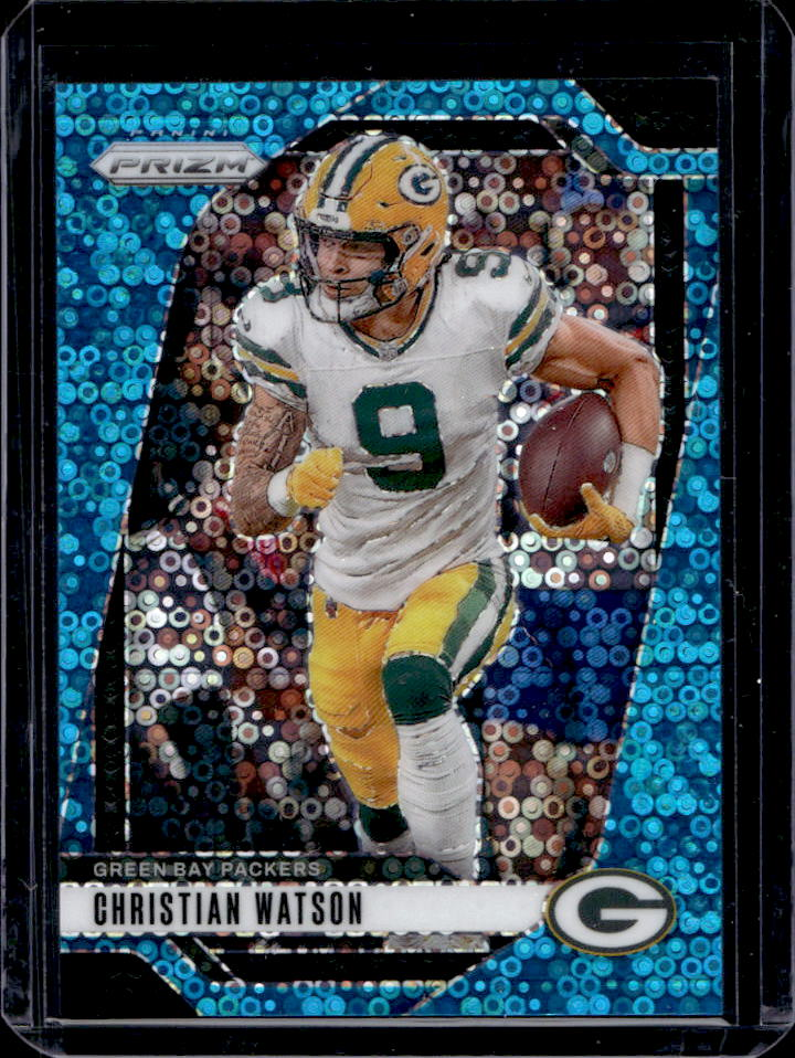 Christian Watson 2024 Prizm #103 No Huddle Blue /99 Price Guide ...