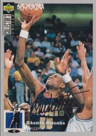 Dikembe Mutombo 1994 Collector's Choice #55 Silver Signatures Price ...