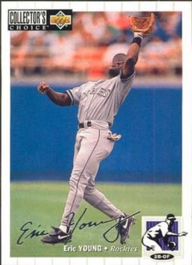 Eric Young 1994 Collector's Choice #304 Silver Signatures Price Guide ...