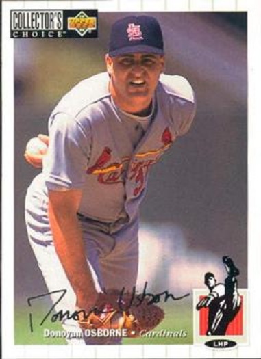 Donovan Osborne 1994 Collector's Choice #222 Silver Signatures Price ...