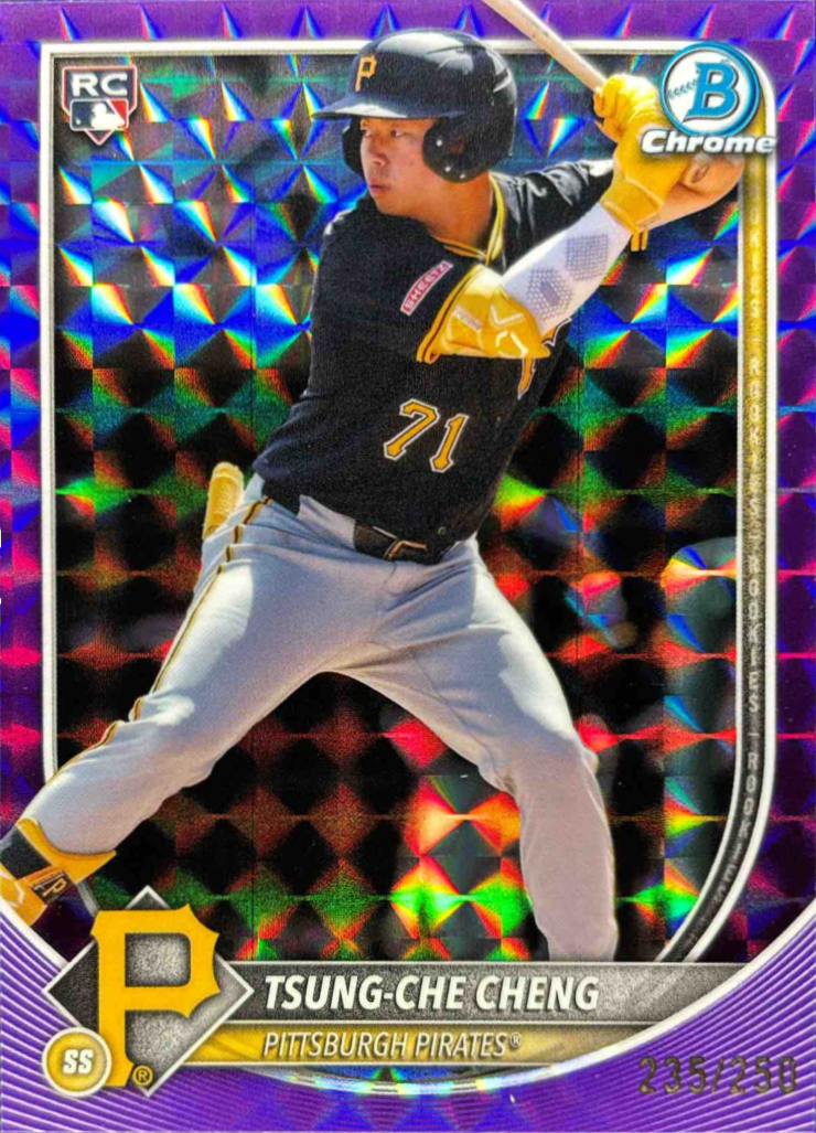 Tsung-Che Cheng 2025 Bowman Chrome #86 Purple Geometric Refractor /250 ...