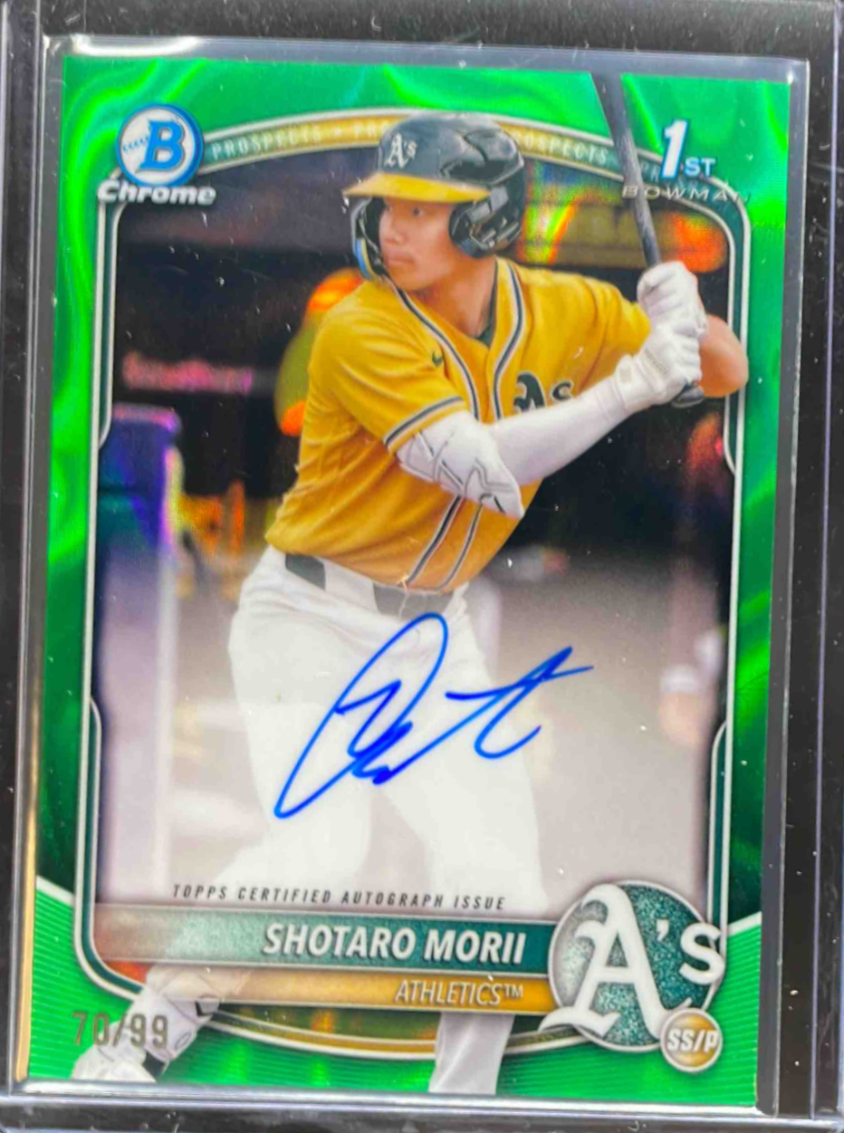 Shotaro Morii 2025 Bowman Chrome #CPA-SM Prospect Auto - Green Lava ...