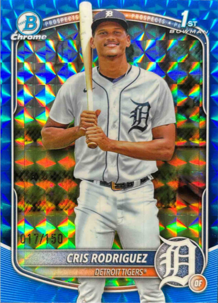 Cris Rodriguez 2025 Bowman Chrome #BCP-250 Prospects - Purple Pulsar ...