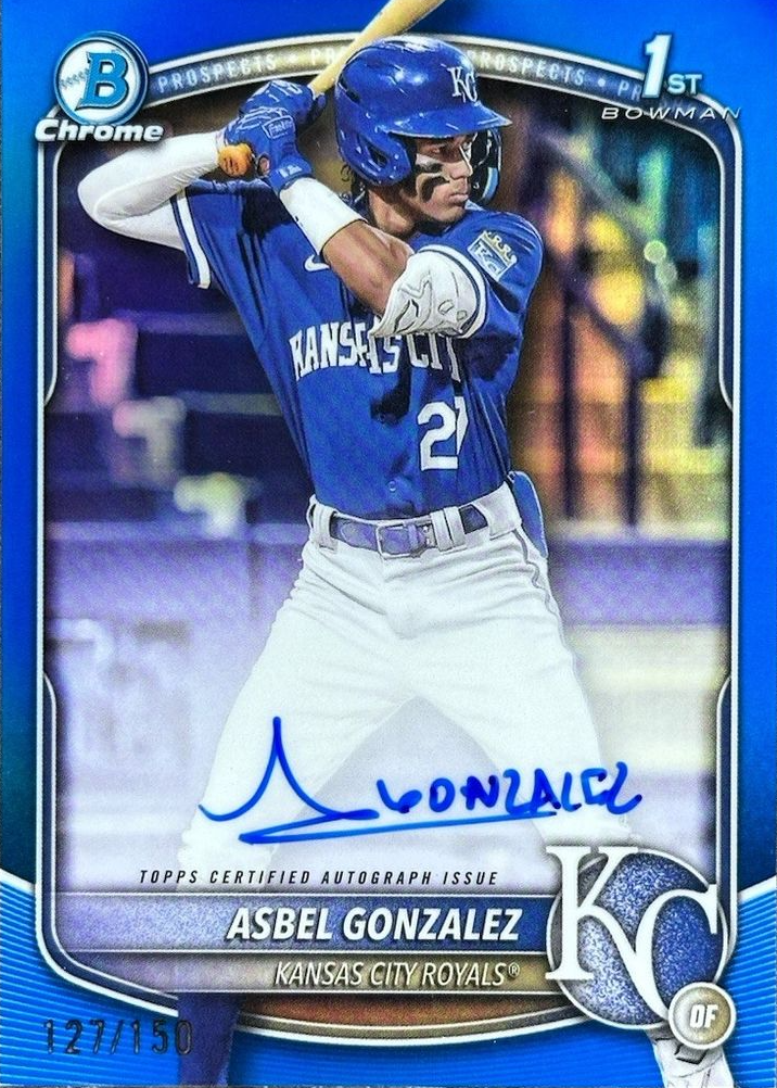 Asbel Gonzalez 2025 Bowman Chrome #CPA-AG Prospect Auto - Blue ...