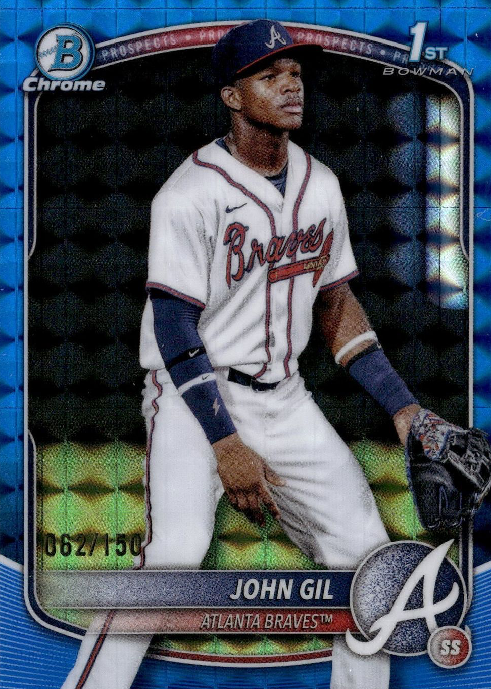 John Gil 2025 Bowman Chrome #BCP-172 Prospects - Blue Geometric ...