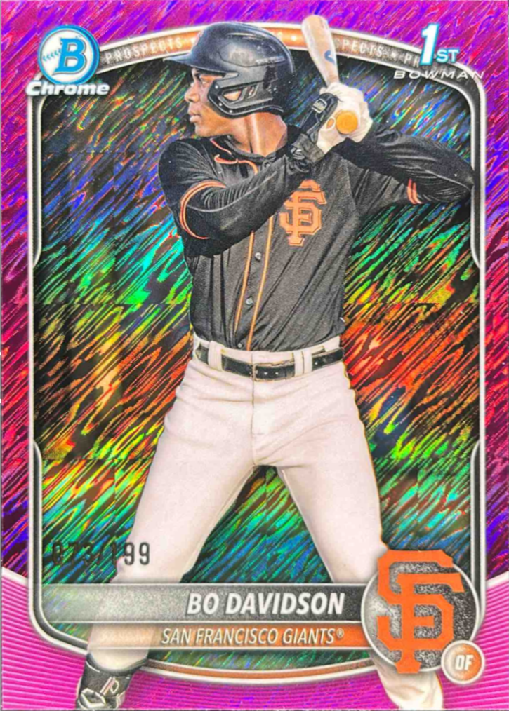 Bo Davidson 2025 Bowman Chrome #BCP-206 Prospects - Blue Geometric ...