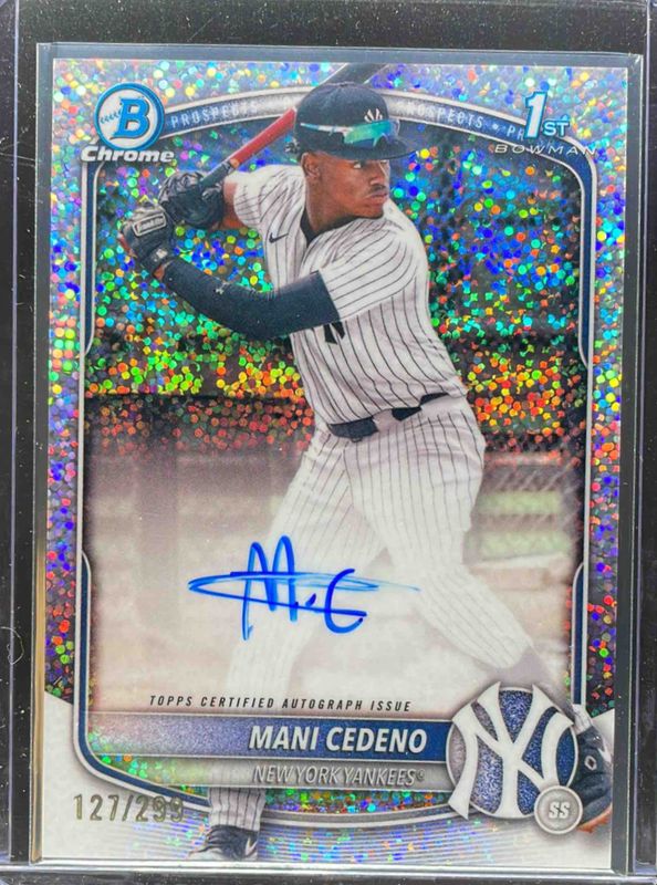 Mani Cedeno 2025 Bowman Chrome #CPA-MCE Prospect Auto - Speckle ...