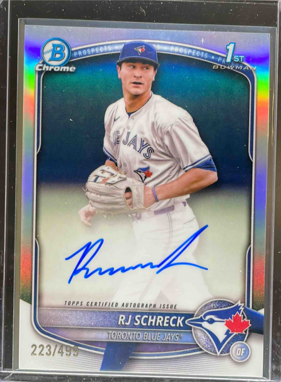 RJ Schreck 2025 Bowman Chrome #CPA-RSC Prospect Auto - Refractor /499 ...