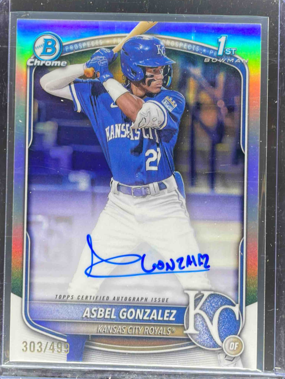 Asbel Gonzalez 2025 Bowman Chrome #CPA-AG Prospect Auto - Refractor ...