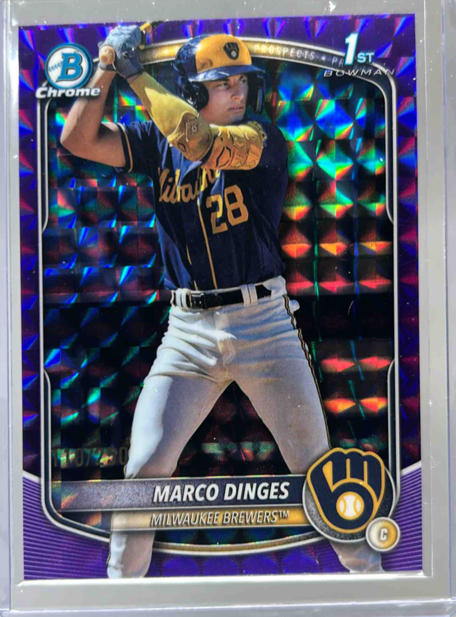 Marco Dinges 2025 Bowman Chrome #BCP-183 Prospects - Reptilian Gold ...