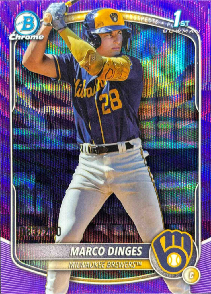 Marco Dinges 2025 Bowman Chrome #BCP-183 Prospects - Orange Wave ...
