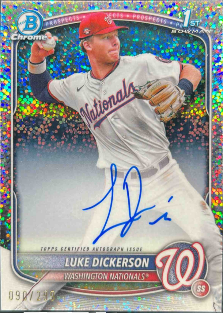 Luke Dickerson 2025 Bowman Chrome #CPA-LDI Prospect Auto - Speckle ...