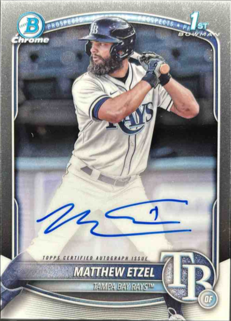 Matthew Etzel 2025 Bowman Chrome #CPA-ME Prospect Auto (1st) Price ...