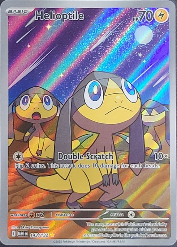 Helioptile 2025 Mega Evolution #143/132 Illustration Rare Price Guide ...