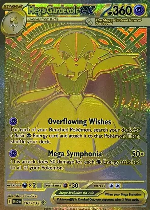 Mega Gardevoir ex 2025 Mega Evolution #187/132 Mega Hyper Rare (Secret ...