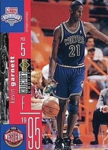 Kevin Garnett 1995 Collector's Choice #D5 1995 NBA Draft Exchange Price ...