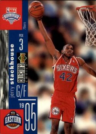 Jerry Stackhouse 1995 Collector's Choice #D3 1995 NBA Draft Exchange ...