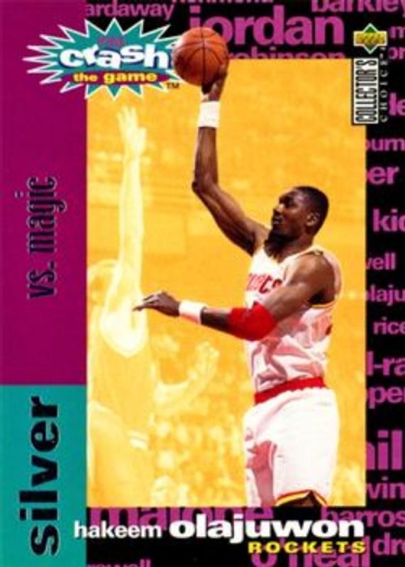 Hakeem Olajuwon 1995 Collector's Choice #C10b You Crash the Game Silver ...