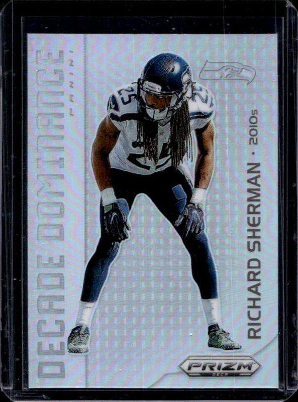Richard Sherman 2024 Prizm Deca #6 Decade Dominance - Silver Price ...