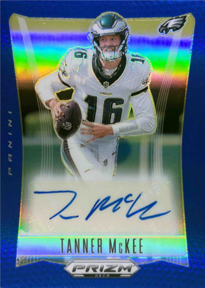 Tanner McKee 2024 Prizm Deca #S-TME Signatures - Blue /49 Price Guide ...