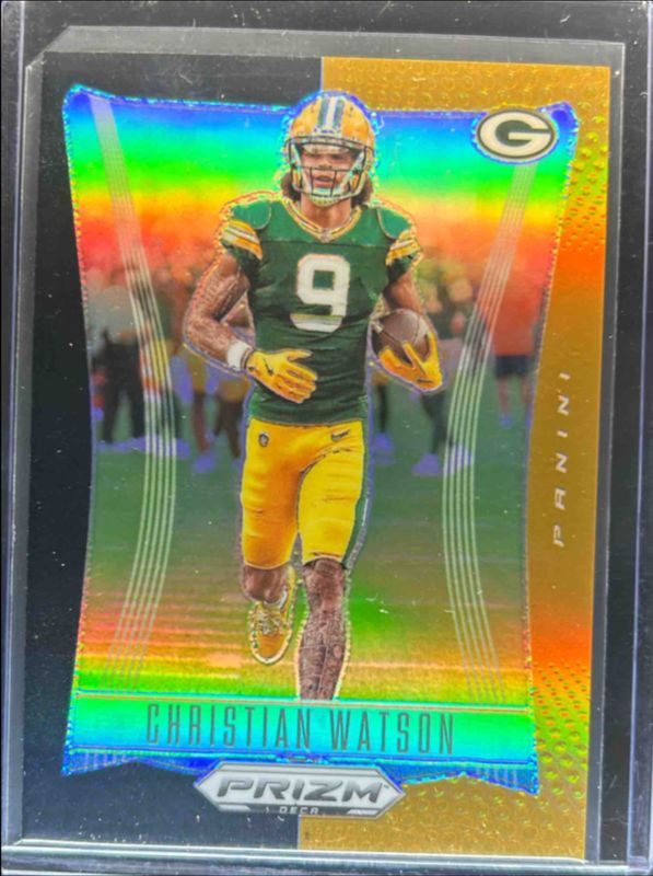 Christian Watson 2024 Prizm Deca #111 Black Gold /5 Price Guide ...