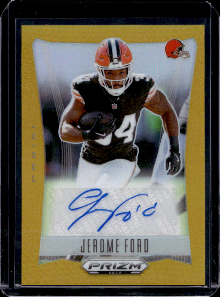 Jerome Ford 2024 Prizm Deca #S-JFD Signatures - Gold /10 Price Guide - Sports Card Investor