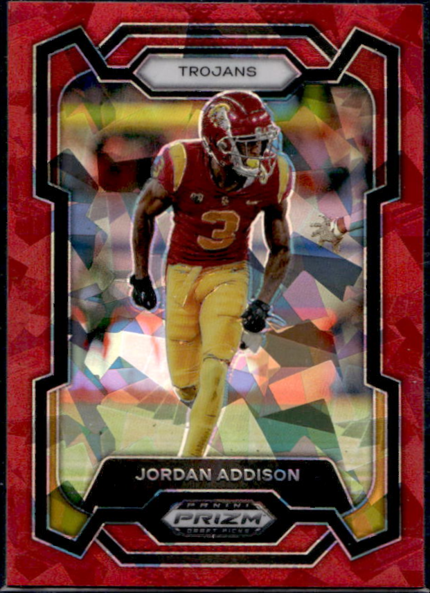 Jordan Addison 2024 Prizm Draft Picks #84 Red Ice Price Guide - Sports ...