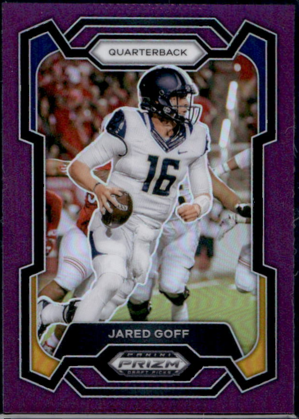 Jared Goff 2024 Prizm Draft Picks #71 Purple /75 Price Guide - Sports ...