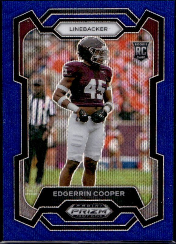 Edgerrin Cooper 2024 Prizm Draft Picks #154 Blue Wave /249 Price Guide ...